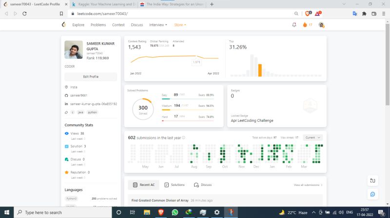 Sameer Kumar Gupta on LinkedIn: #leetcode #datastructures #python # ... Sameer Kumar Gupta on LinkedIn: #leetcode #datastructures #python # ...