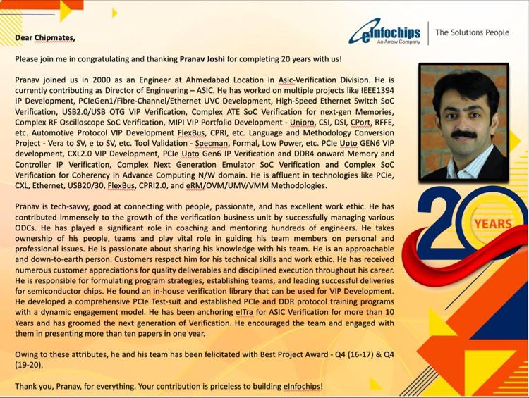 Pranav Joshi on LinkedIn: #20years | 149 comments Pranav Joshi on LinkedIn: #20years | 149 comments