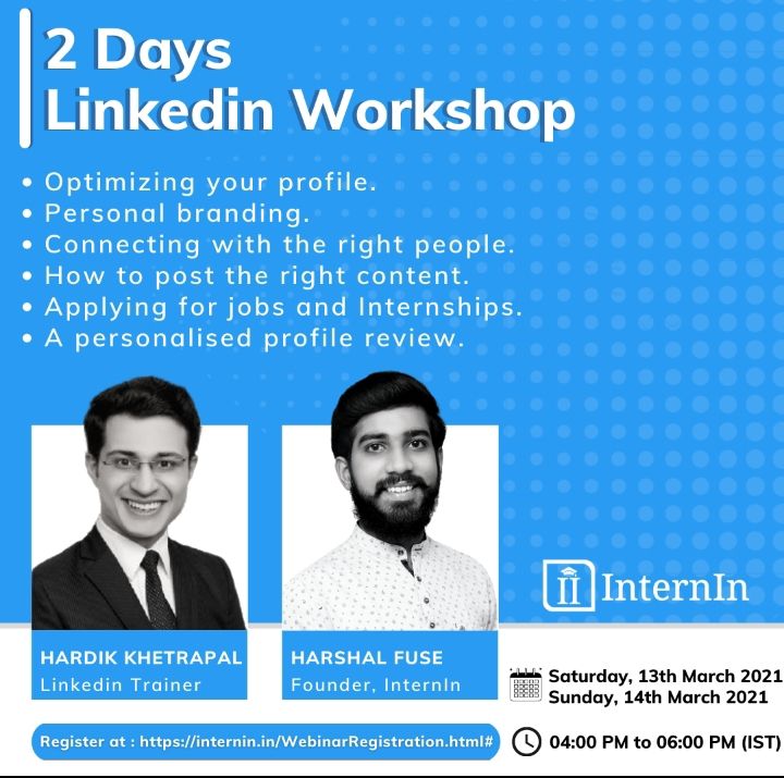 Pratyush Kumar Patra on LinkedIn: #internin #workshop #linkedin # ... Pratyush Kumar Patra on LinkedIn: #internin #workshop #linkedin # ...