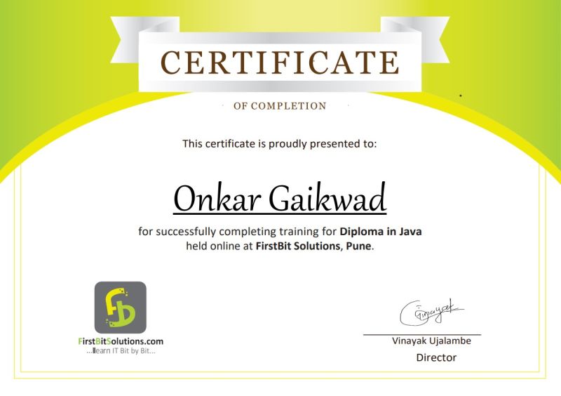 Onkar Gaikwad on LinkedIn: #diplomainjava #javatraining # ... Onkar Gaikwad on LinkedIn: #diplomainjava #javatraining # ...