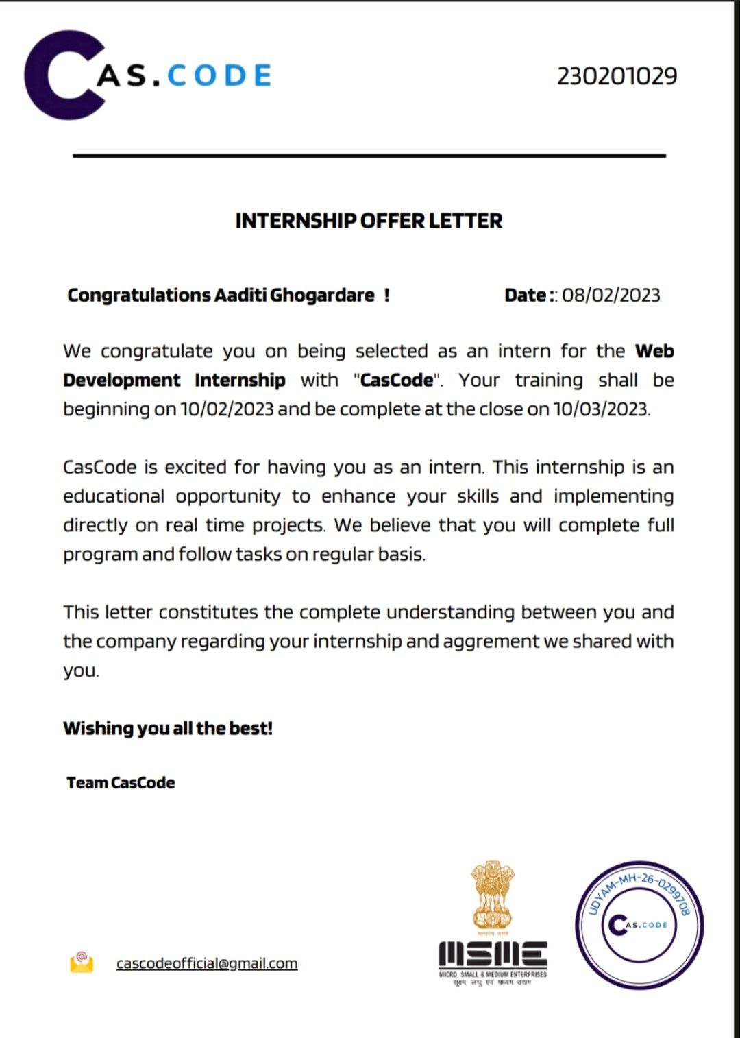 Aaditi Ghogardare on LinkedIn: #internship #webdevlopment Aaditi Ghogardare on LinkedIn: #internship #webdevlopment
