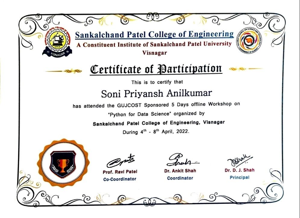 Priyansh Soni on LinkedIn: #python #datascience #gujcost Priyansh Soni on LinkedIn: #python #datascience #gujcost