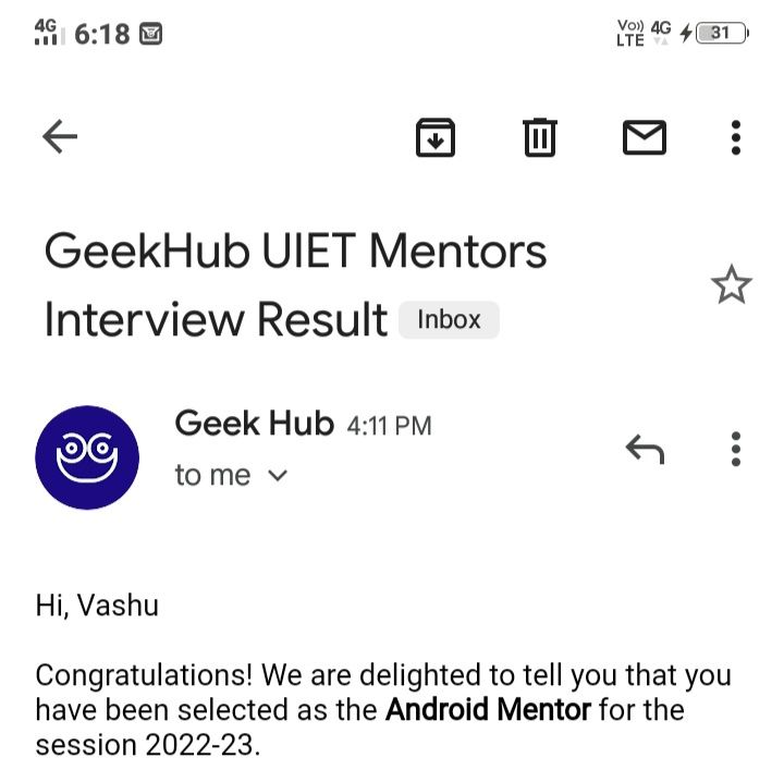 Vashu Choudhary on LinkedIn: #android #geekhub #mentor #opportunities ... Vashu Choudhary on LinkedIn: #android #geekhub #mentor #opportunities ...