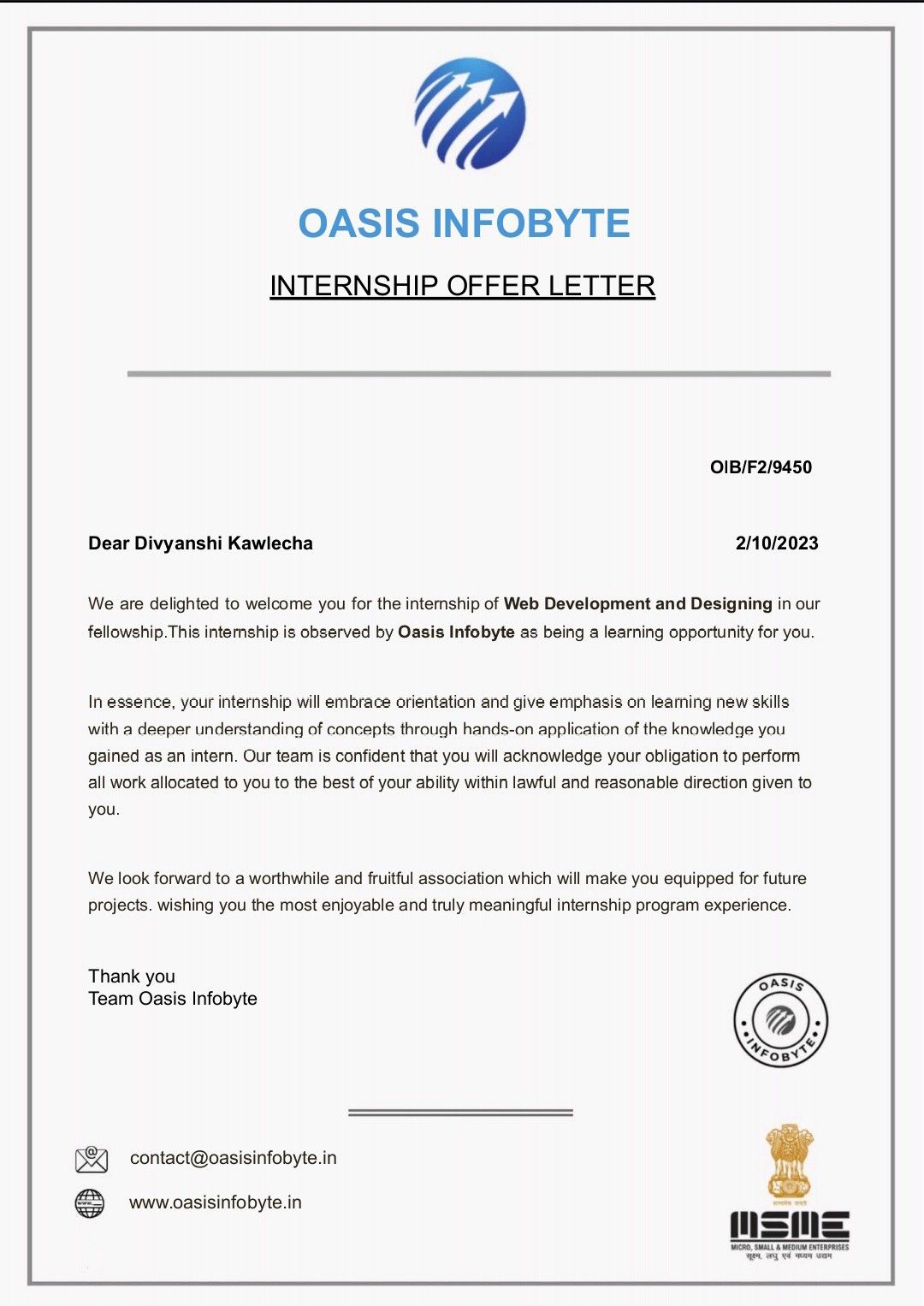 Divyanshi Kawlecha on LinkedIn: #oasisinfobyte #webdevelopment #reactjs ... Divyanshi Kawlecha on LinkedIn: #oasisinfobyte #webdevelopment #reactjs ...
