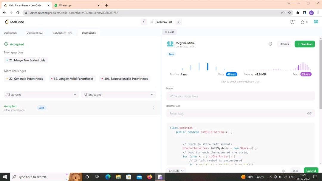 #github #coding #leetcode #100daysofcodechallenge #mca | Meghna Mitra #github #coding #leetcode #100daysofcodechallenge #mca | Meghna Mitra