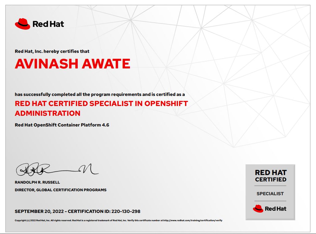Avinash Awate on LinkedIn: #ibm #redhat #openshift #ibm #ibmer # ... Avinash Awate on LinkedIn: #ibm #redhat #openshift #ibm #ibmer # ...