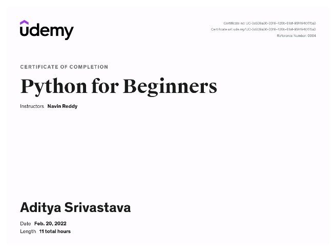 ADITYA SRIVASTAVA on LinkedIn: Check out this certificate I got for ... ADITYA SRIVASTAVA on LinkedIn: Check out this certificate I got for ...