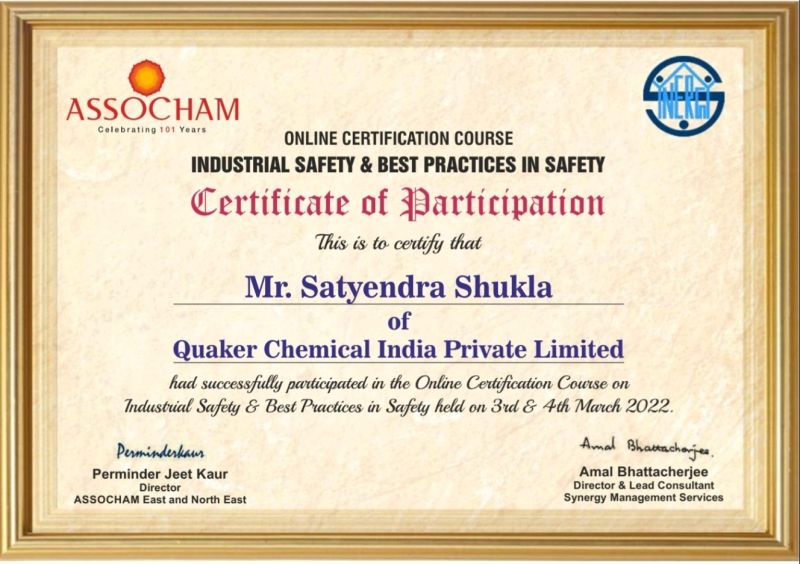 Completed Industrial Safety Online Course🙏🙏 | Satyendra Shukla | 15 ... Completed Industrial Safety Online Course🙏🙏 | Satyendra Shukla | 15 ...