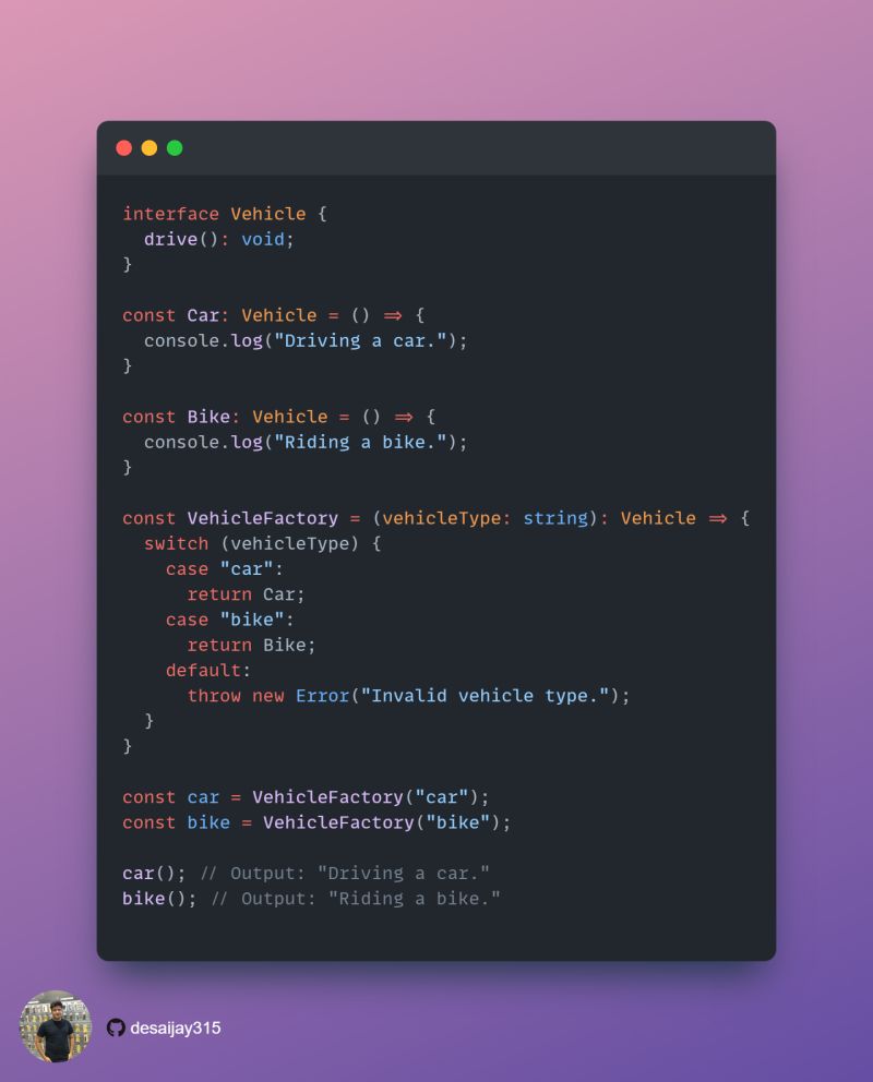 #factorypattern #javascript #typescript #programming #development ... #factorypattern #javascript #typescript #programming #development ...