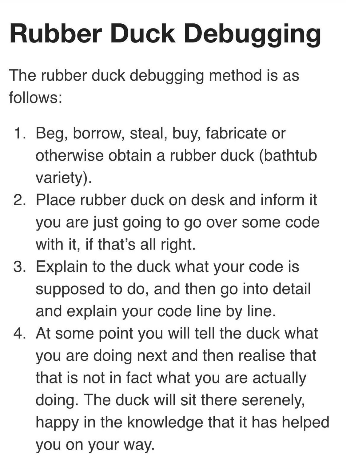 Marius Adam on LinkedIn: #rubberduckdebugging #programmingtips # ... Marius Adam on LinkedIn: #rubberduckdebugging #programmingtips # ...