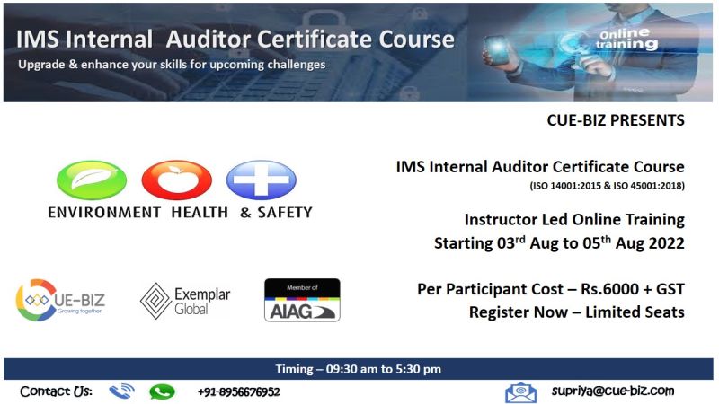 Supriya Deshpande on LinkedIn: #ehs #internalauditor #training Supriya Deshpande on LinkedIn: #ehs #internalauditor #training