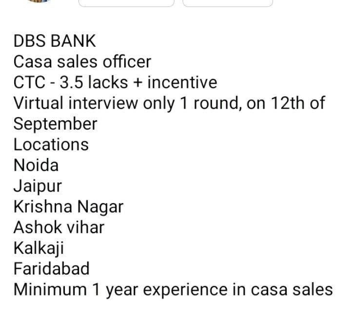 Shubham tyagi on LinkedIn: urgent hiring in DBS Bank please contact ... Shubham tyagi on LinkedIn: urgent hiring in DBS Bank please contact ...