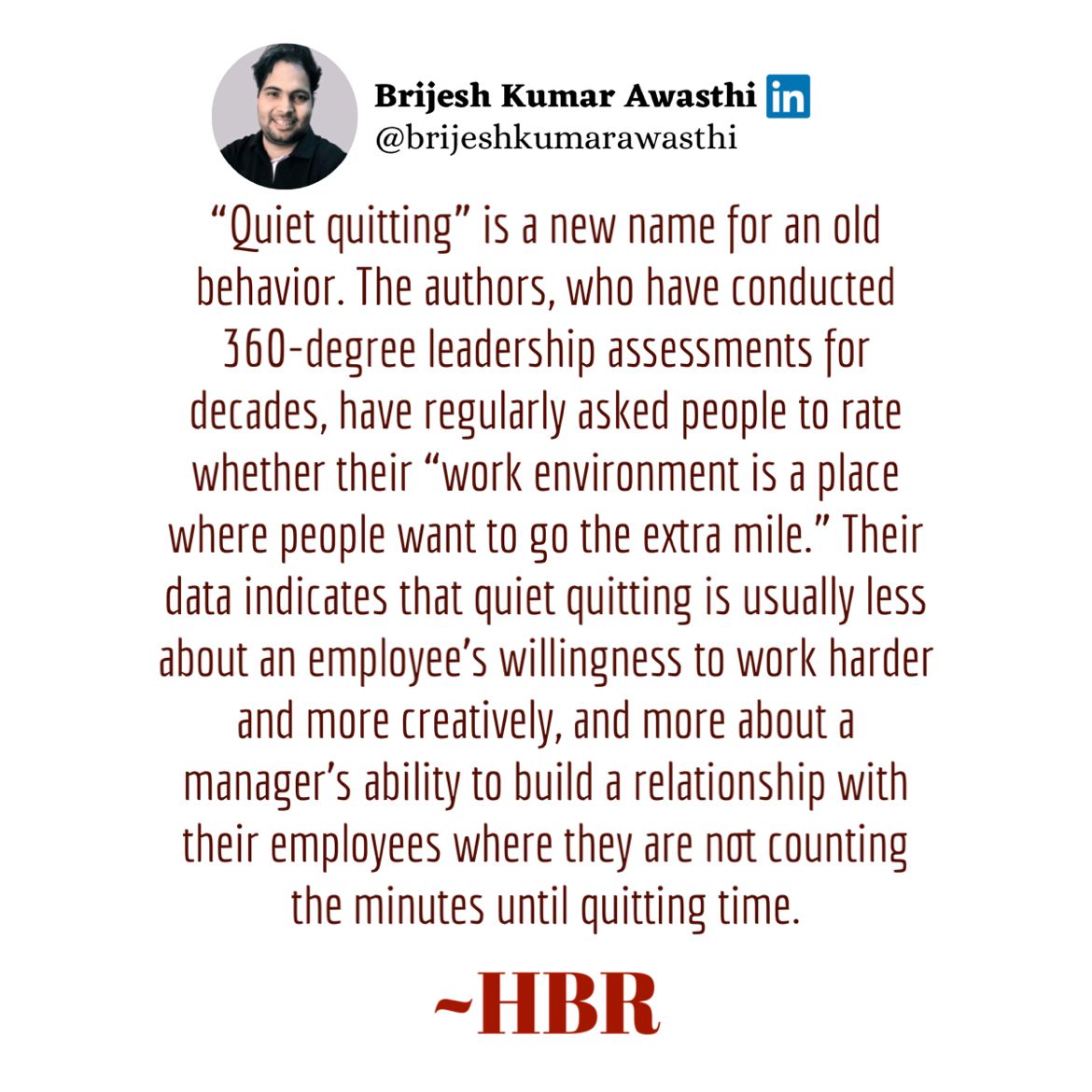 Brijesh Kumar Awasthi en LinkedIn: #hbr #leadership #workplace # ... Brijesh Kumar Awasthi en LinkedIn: #hbr #leadership #workplace # ...