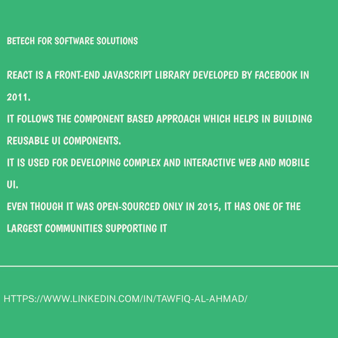 Tawfiq Al-Ahmad on LinkedIn: #react #typescript #technology #vuejs # ... Tawfiq Al-Ahmad on LinkedIn: #react #typescript #technology #vuejs # ...