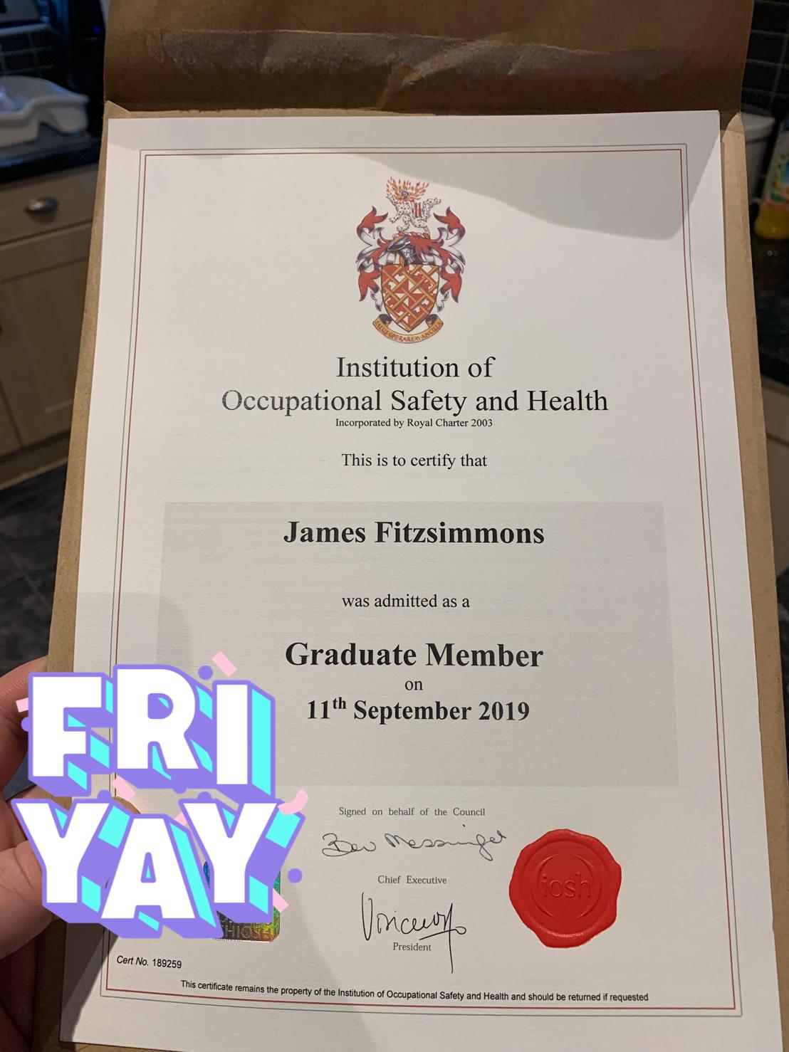 Jim Fitzsimmons on LinkedIn: #chartered #iosh #ipd #cmiosh | 37 comments Jim Fitzsimmons on LinkedIn: #chartered #iosh #ipd #cmiosh | 37 comments