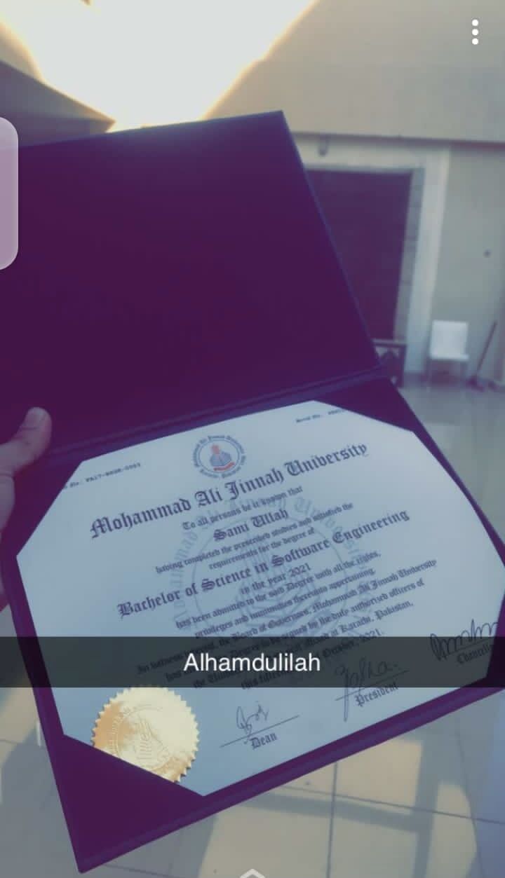 sami ullah di LinkedIn: Alhamdulilah♥️ Graduate From Muhammad Ali ... sami ullah di LinkedIn: Alhamdulilah♥️ Graduate From Muhammad Ali ...