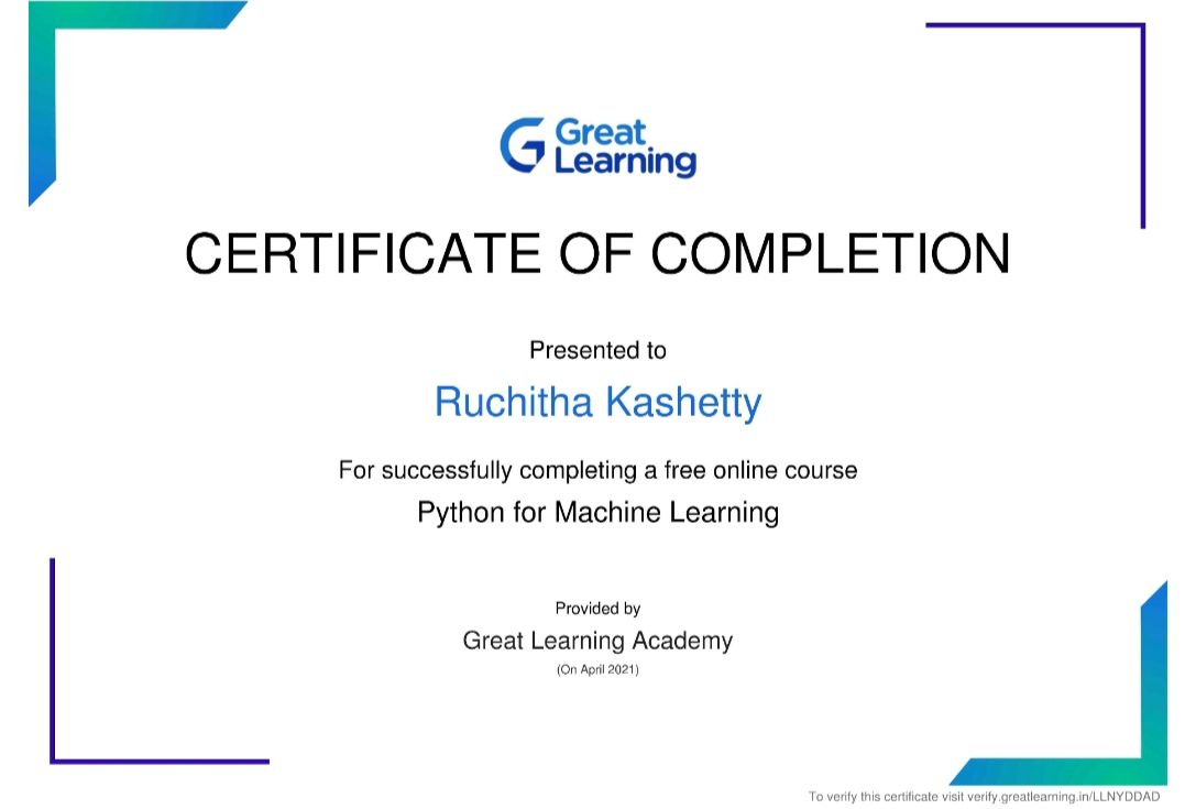 Ruchitha Kashetty on LinkedIn: #python #machinelearning Ruchitha Kashetty on LinkedIn: #python #machinelearning