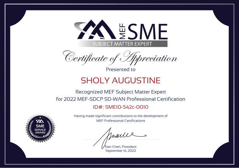 Sholy Augustine on LinkedIn: #mef #sdwan | 40 comments Sholy Augustine on LinkedIn: #mef #sdwan | 40 comments