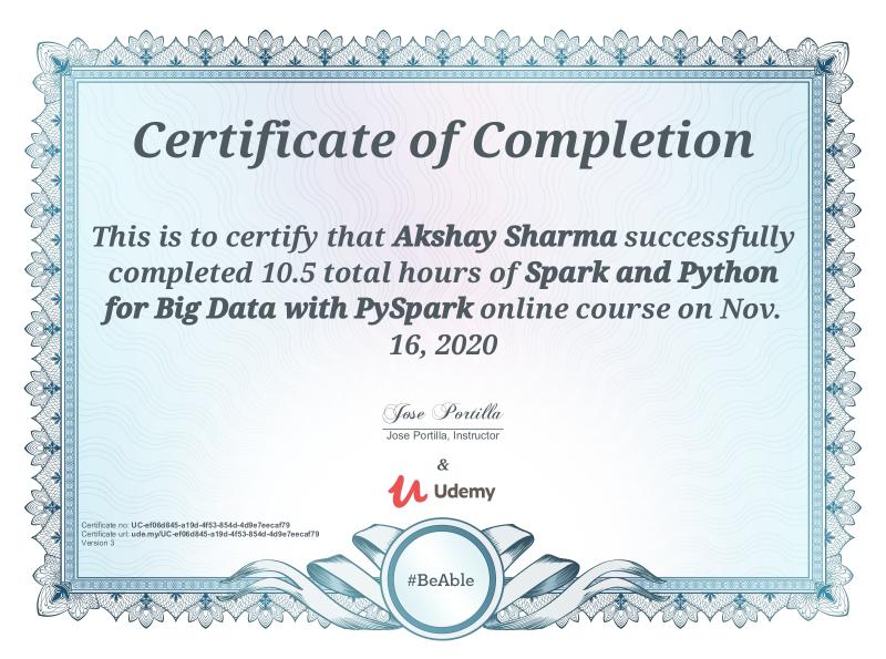 Akshay Sharma on LinkedIn: #python #udemy #udemycourse #pyspark # ... Akshay Sharma on LinkedIn: #python #udemy #udemycourse #pyspark # ...