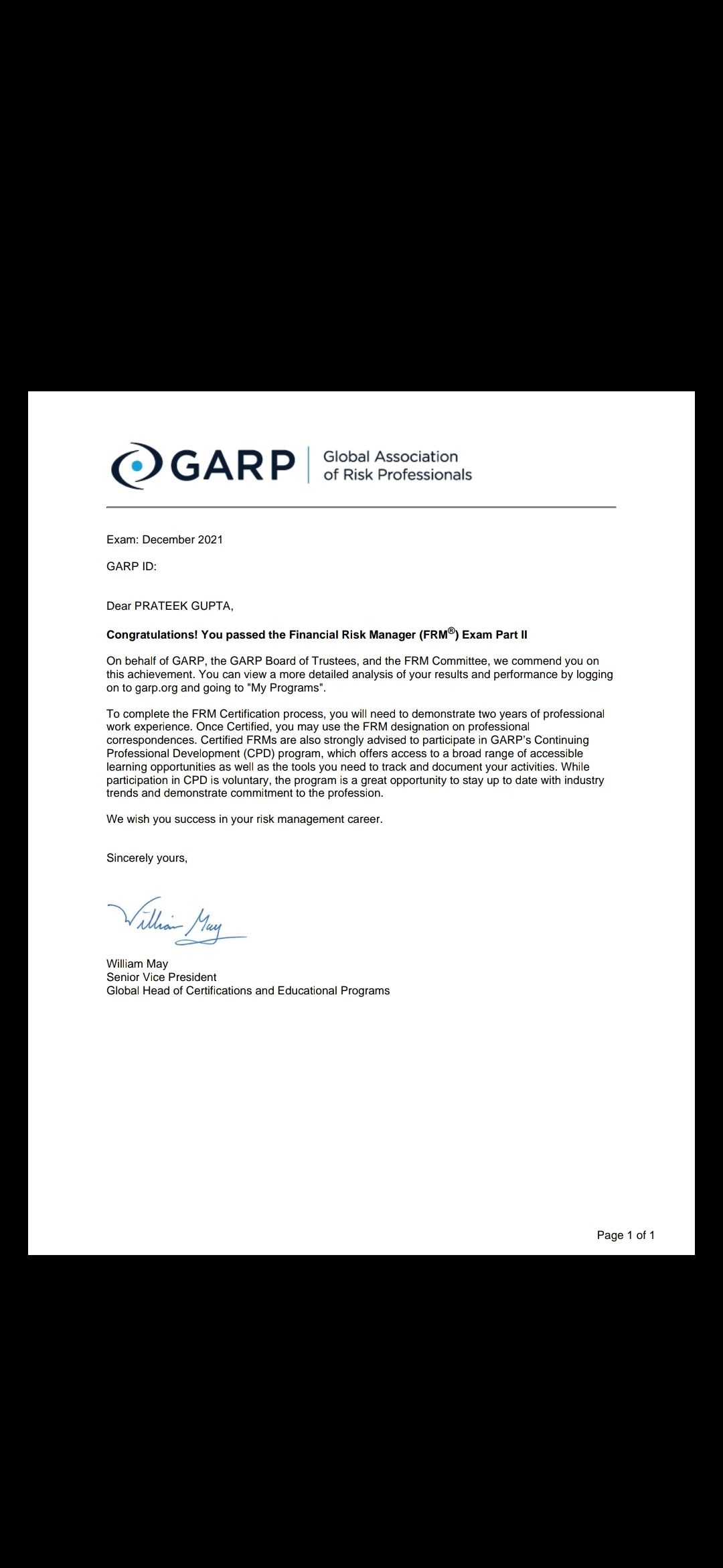 Prateek Gupta, FRM on LinkedIn: #frm #garp #financialriskmanagement ... Prateek Gupta, FRM on LinkedIn: #frm #garp #financialriskmanagement ...
