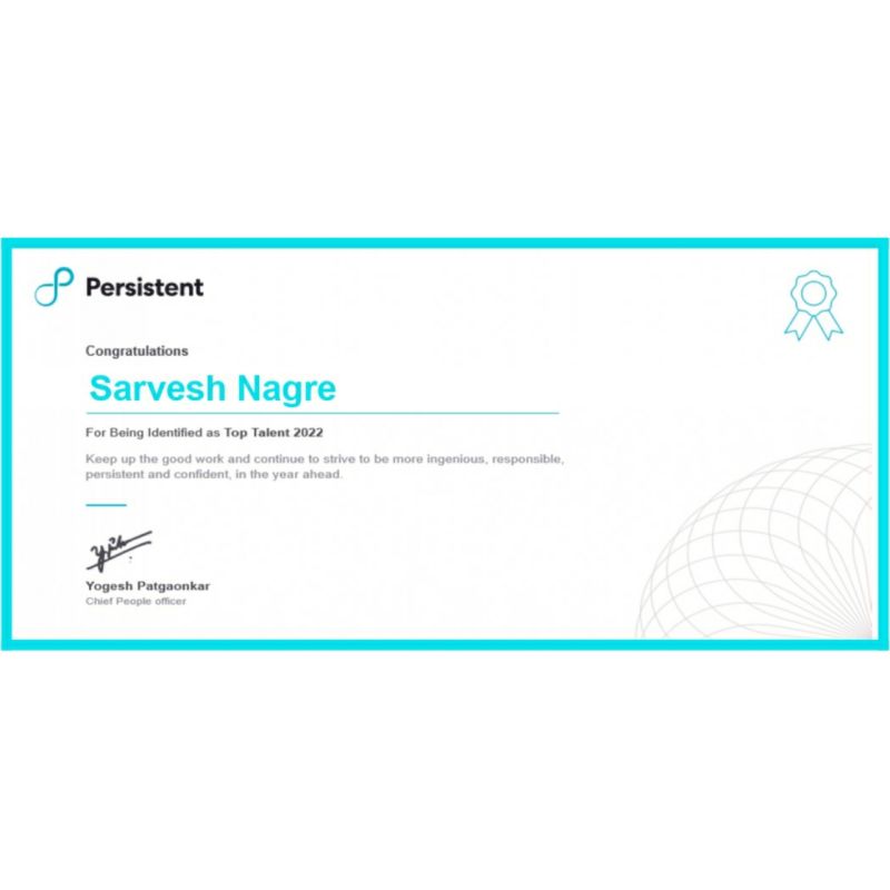 #persistentsystems | Sarvesh Nagre | 18 comments #persistentsystems | Sarvesh Nagre | 18 comments