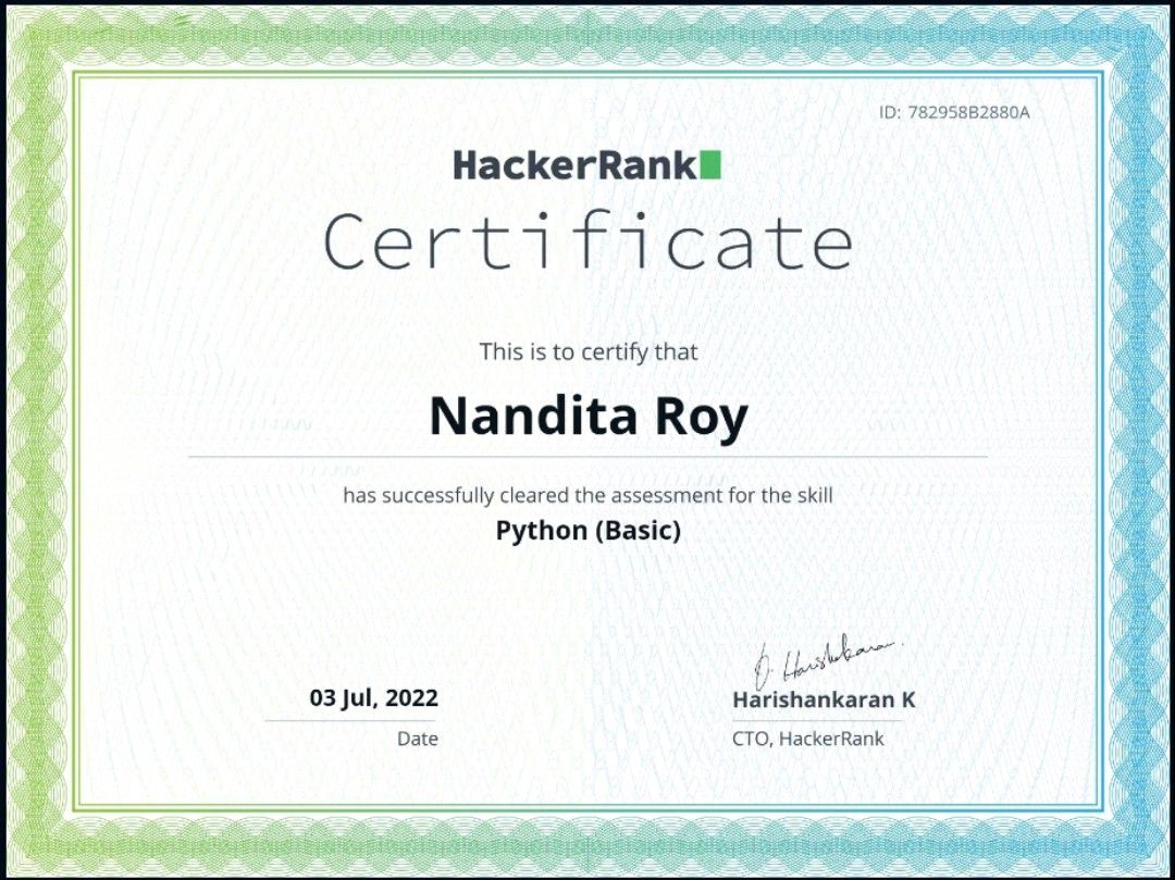 Nandita Roy on LinkedIn: #connections #python #programming #hackerrank Nandita Roy on LinkedIn: #connections #python #programming #hackerrank