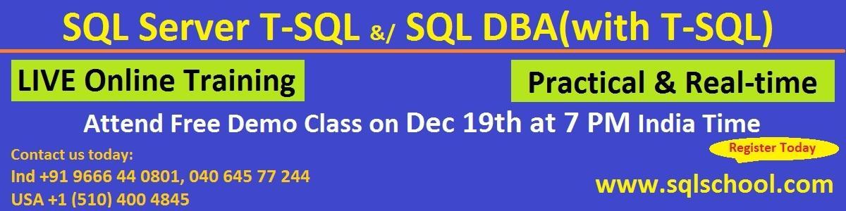 SQL School (SQL Server DEV, DBA , MSBI & Power BI) Training Institute ... SQL School (SQL Server DEV, DBA , MSBI & Power BI) Training Institute ...