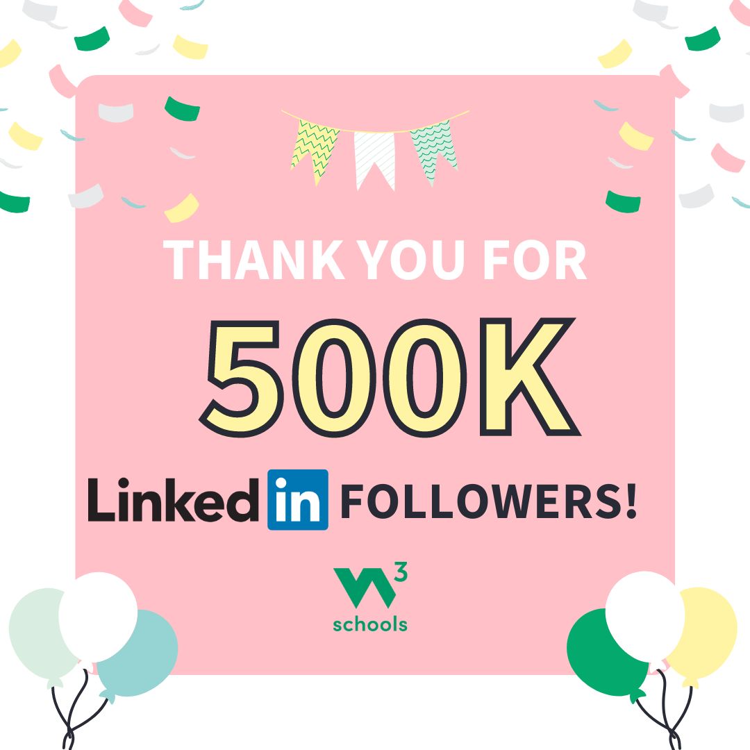 W3Schools.com on LinkedIn: #learning #coding #w3schools #milestone # ... W3Schools.com on LinkedIn: #learning #coding #w3schools #milestone # ...