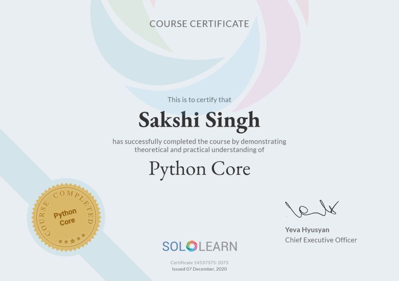 Sakshi Singh on LinkedIn: #completed #sololearn Sakshi Singh on LinkedIn: #completed #sololearn