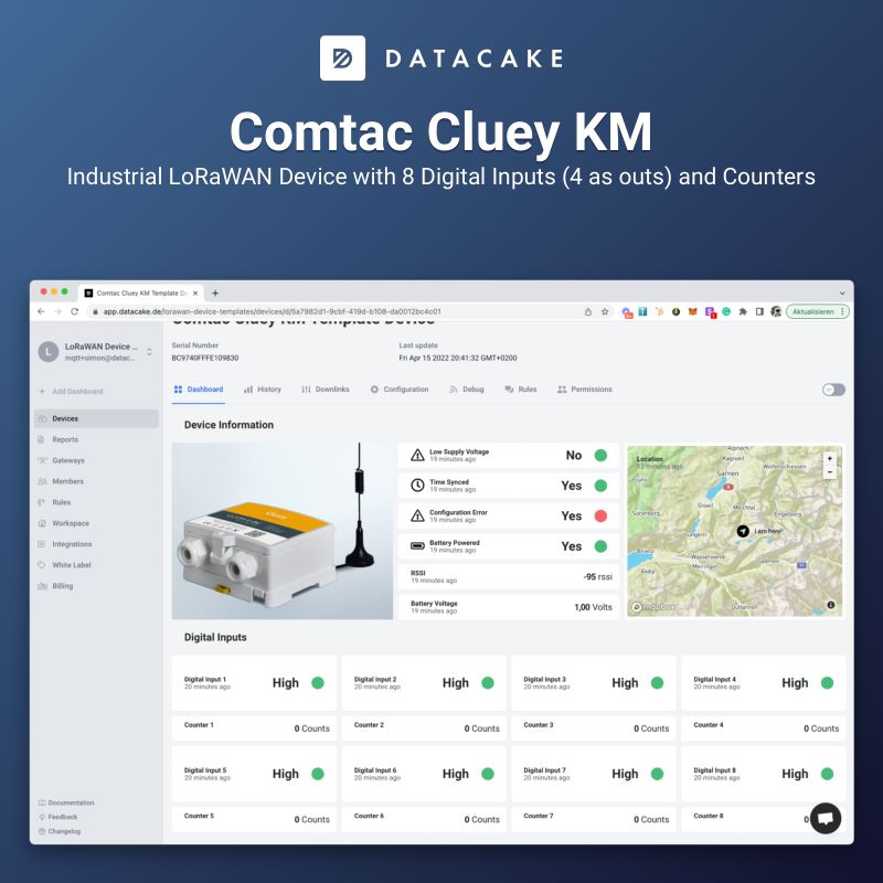 Datacake en LinkedIn: #lorawan #datacake #iot #platform Datacake en LinkedIn: #lorawan #datacake #iot #platform