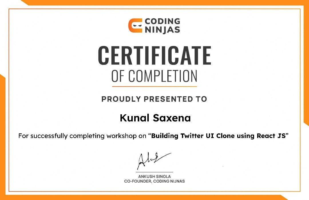 Kunal Saxena on LinkedIn: #codingninjas #coding #india #developer #ui # ... Kunal Saxena on LinkedIn: #codingninjas #coding #india #developer #ui # ...