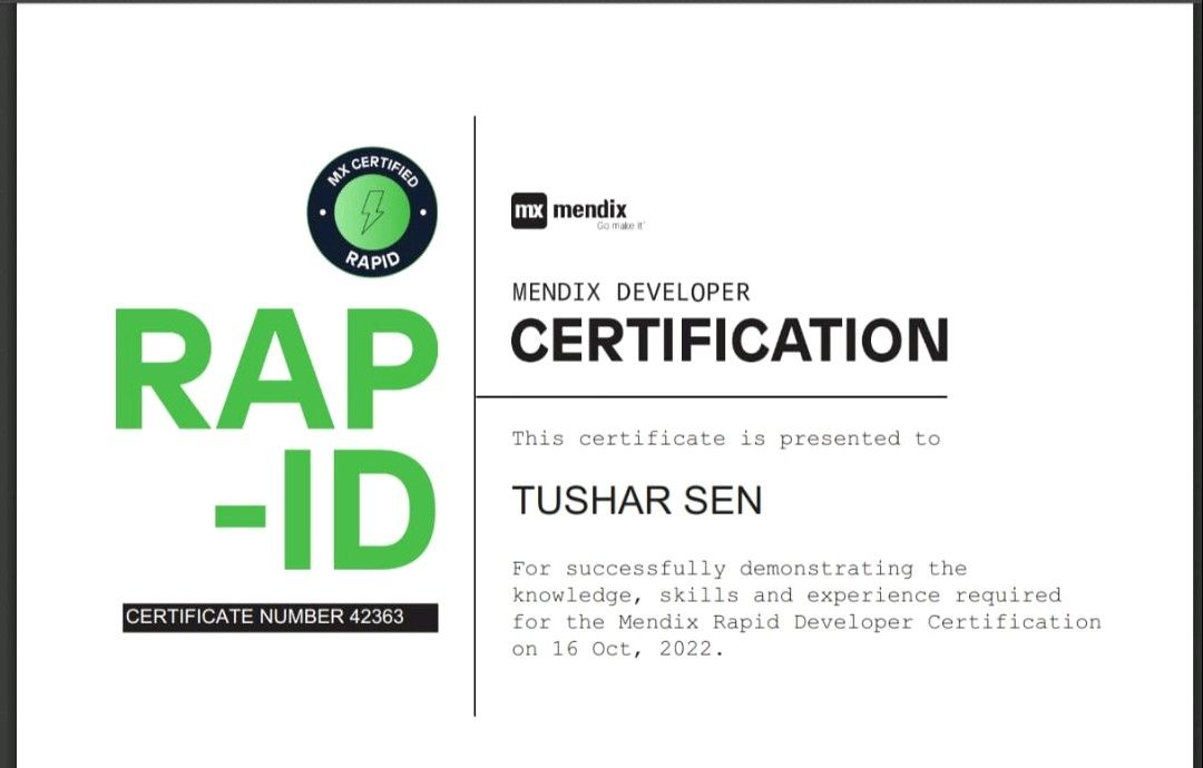 Tushar Sen on LinkedIn: #appdevelopment #mendix #learning #mphasis #java Tushar Sen on LinkedIn: #appdevelopment #mendix #learning #mphasis #java
