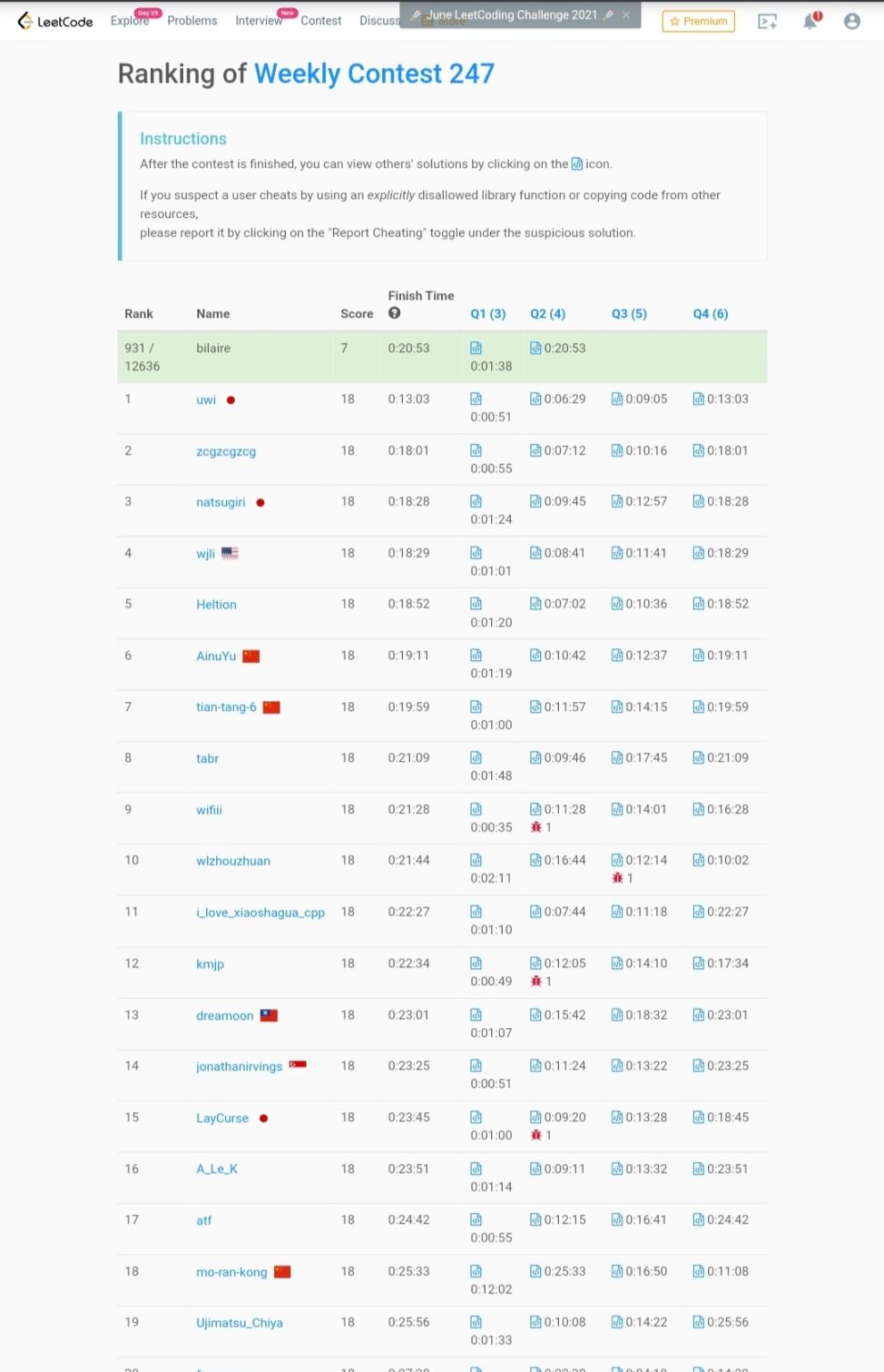 Utkarsh Singh on LinkedIn: Participated in Leetcode Weekly contest 247 ... Utkarsh Singh on LinkedIn: Participated in Leetcode Weekly contest 247 ...