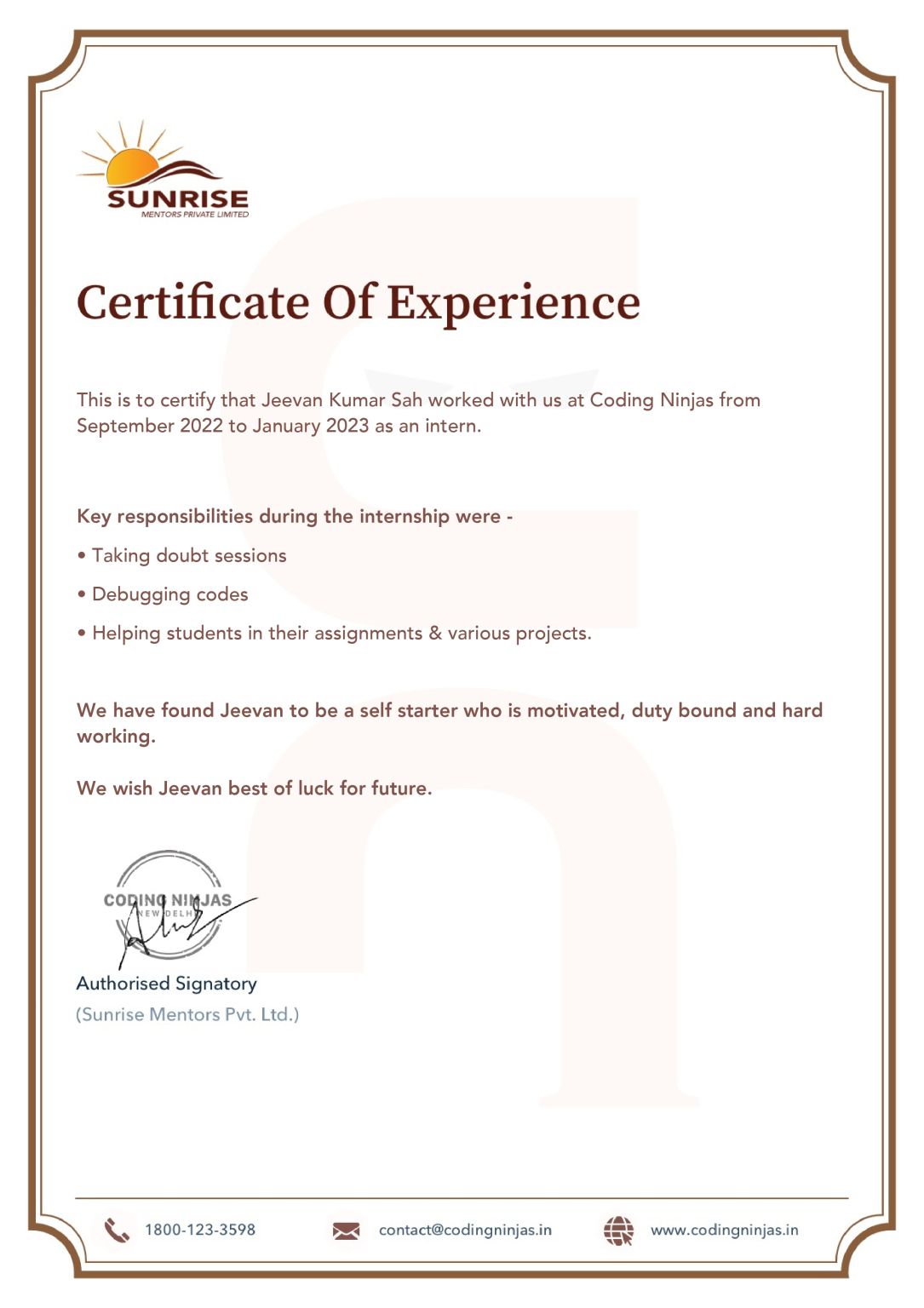 Jeevan Kumar Sah on LinkedIn: #codingninjas #teachingassistant #cpp # ... Jeevan Kumar Sah on LinkedIn: #codingninjas #teachingassistant #cpp # ...