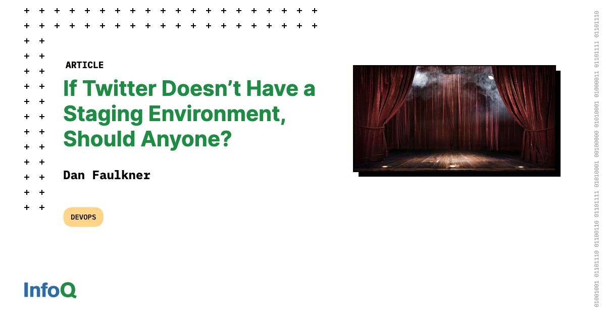 InfoQ on LinkedIn: #stagingenvironment #infoq #deliveringquality # ... InfoQ on LinkedIn: #stagingenvironment #infoq #deliveringquality # ...