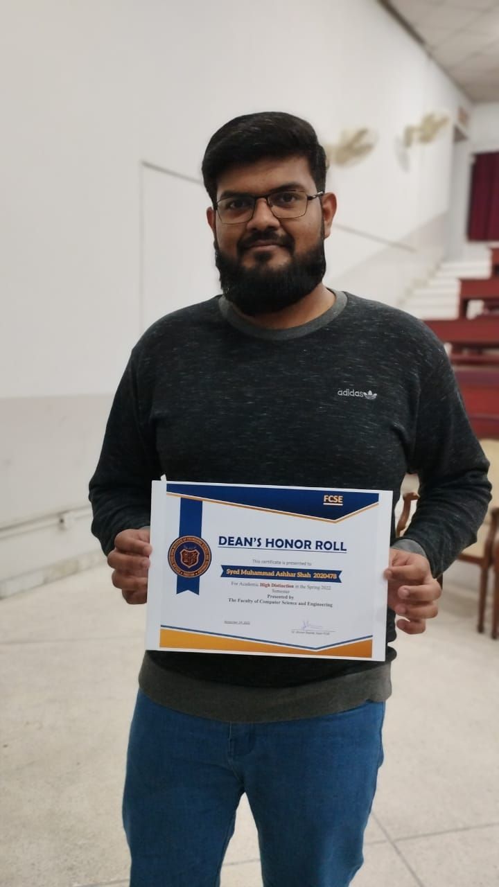 Syed Muhammad Ashhar S. on LinkedIn: #deanslist Syed Muhammad Ashhar S. on LinkedIn: #deanslist