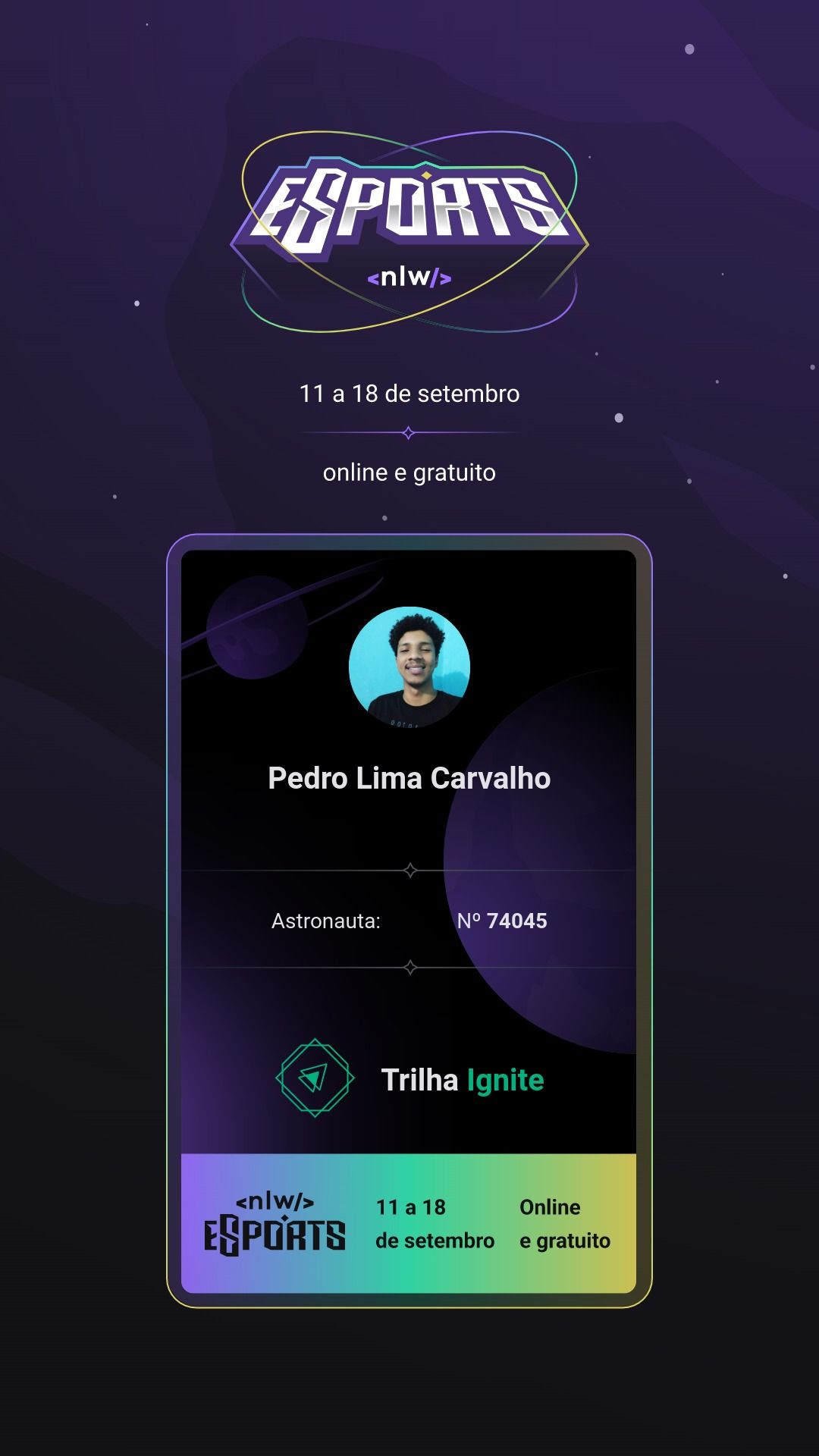 Pedro Lima on LinkedIn: #rocketseat #nlw #esports Pedro Lima on LinkedIn: #rocketseat #nlw #esports