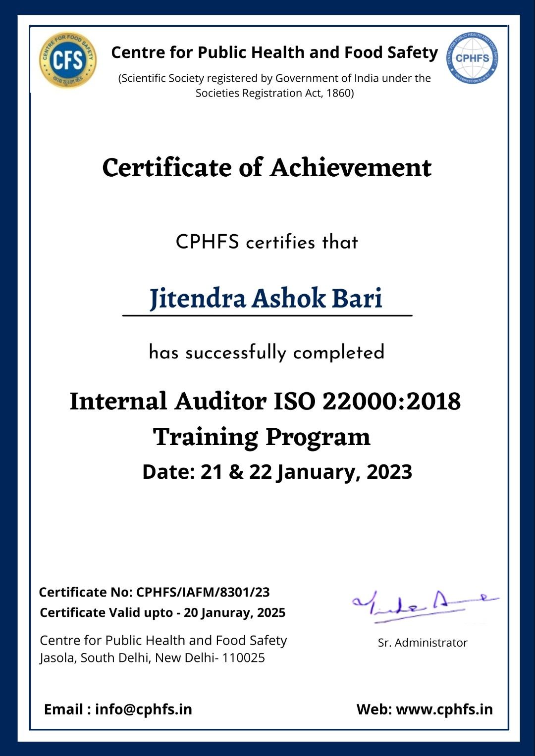 FT.Jitendra Bari on LinkedIn: successfully completed Internal auditor ... FT.Jitendra Bari on LinkedIn: successfully completed Internal auditor ...