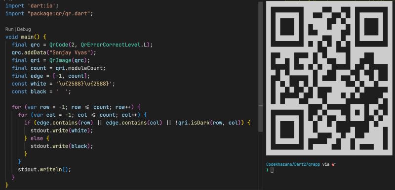 Sanjay 🇮🇳 VYAS on LinkedIn: #programming #dart #qrcode Sanjay 🇮🇳 VYAS on LinkedIn: #programming #dart #qrcode