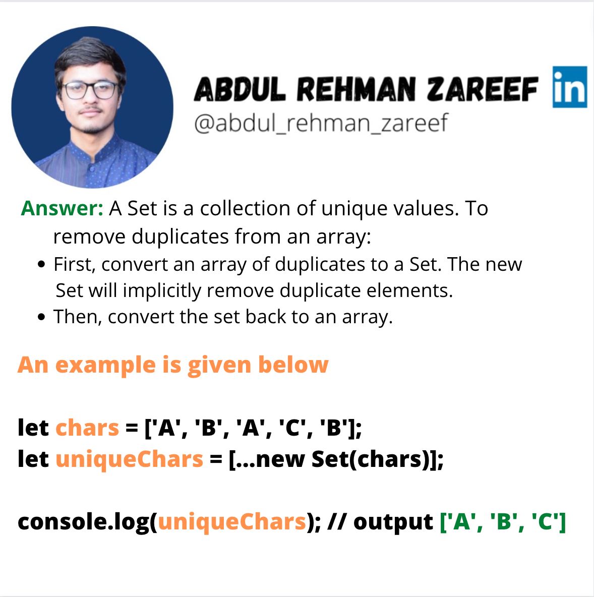 Abdul Rehman Zareef ️ MERN STACK DEVELOPER on LinkedIn: #javascript # ... Abdul Rehman Zareef ️ MERN STACK DEVELOPER on LinkedIn: #javascript # ...