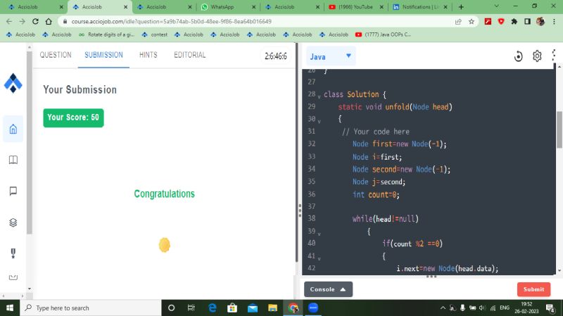 Arif Hussain on LinkedIn: #dsa #coding #dsacoding #acciojob Arif Hussain on LinkedIn: #dsa #coding #dsacoding #acciojob