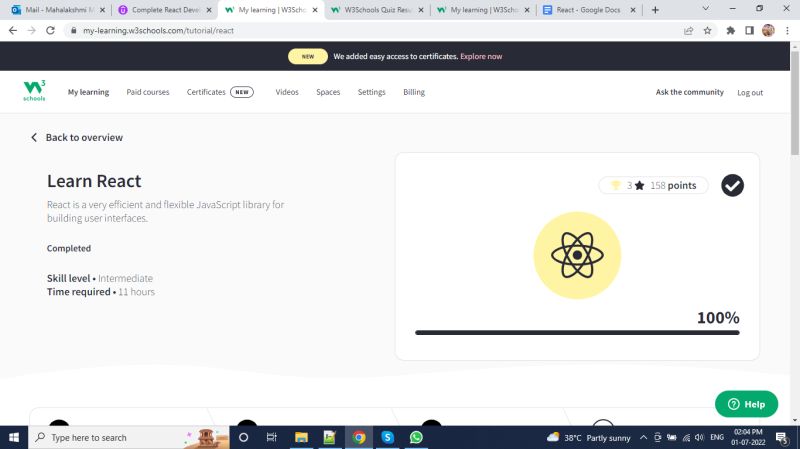 Maha Lakshmi on LinkedIn: #w3schools #reactjs Maha Lakshmi on LinkedIn: #w3schools #reactjs