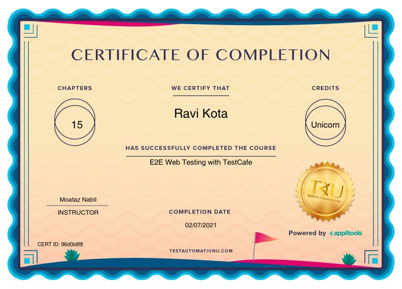 Ravi .. on LinkedIn: #testcafe #testing #uitesting #automationtesting Ravi .. on LinkedIn: #testcafe #testing #uitesting #automationtesting