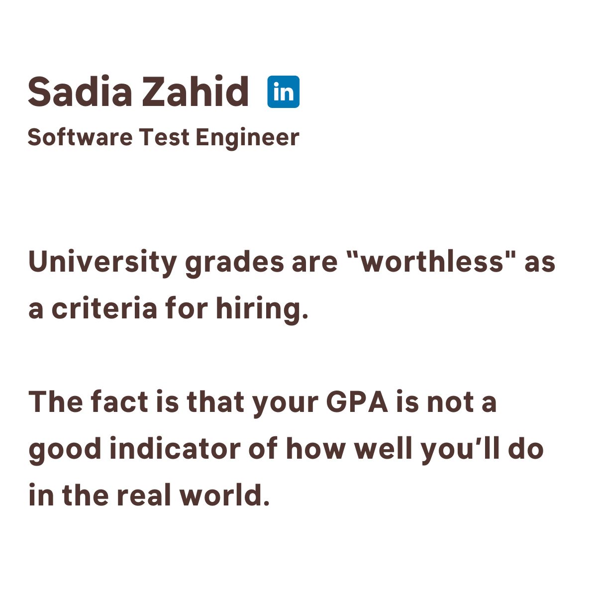 Sadia Zahid on LinkedIn: #grades #grade #skill | 24 comments Sadia Zahid on LinkedIn: #grades #grade #skill | 24 comments