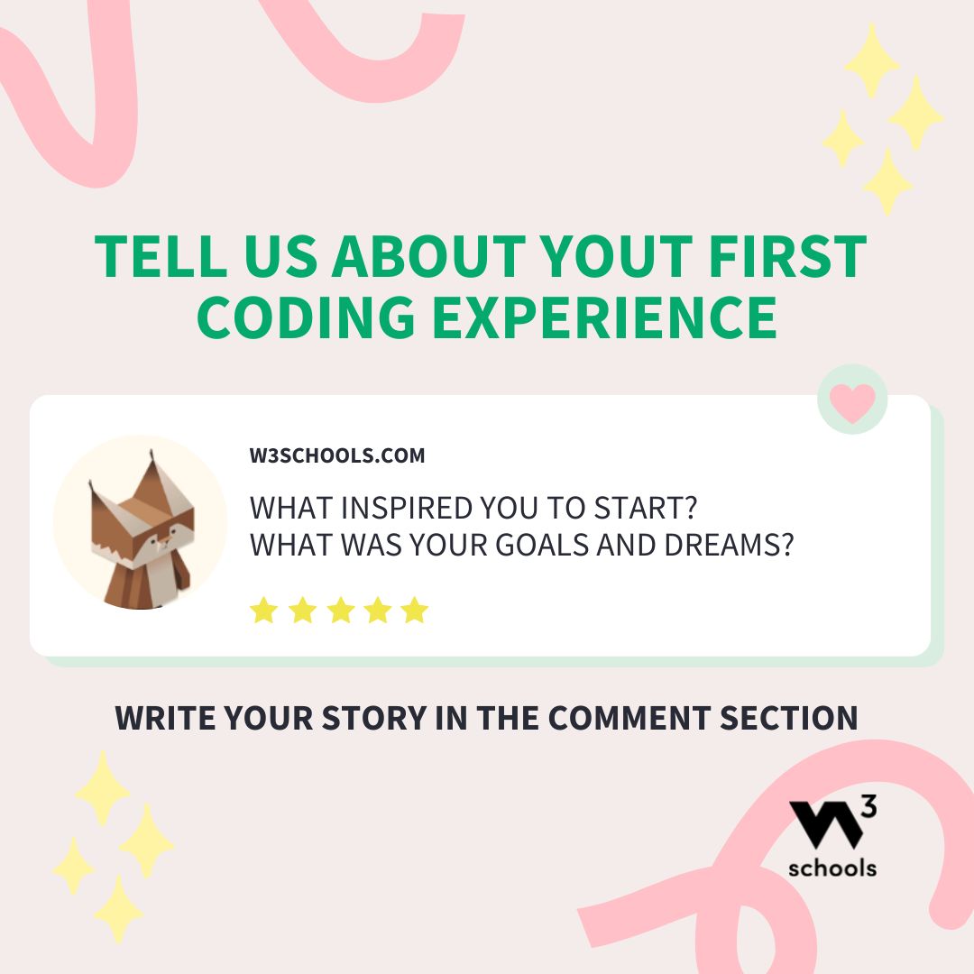 W3Schools.com su LinkedIn: #firstimecode #codingjourney #coding # ... W3Schools.com su LinkedIn: #firstimecode #codingjourney #coding # ...