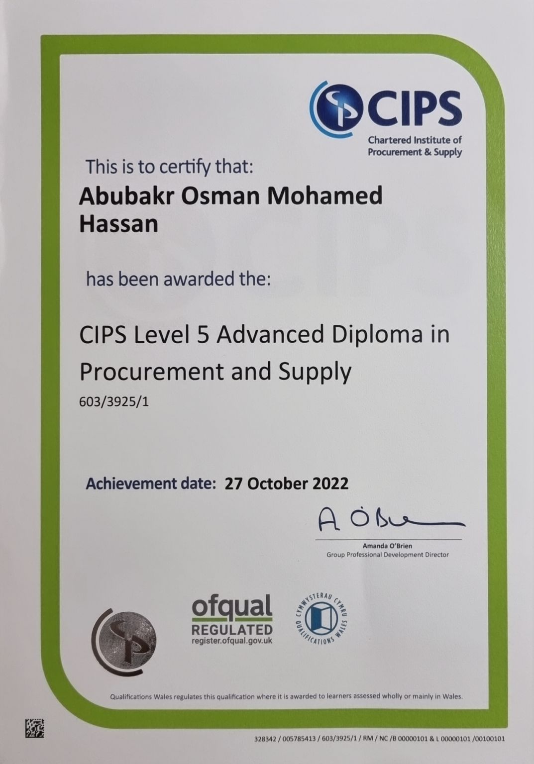 ABUBAKR HASSAN on LinkedIn: CIPS Advanced Diploma Level 5 certificate ... ABUBAKR HASSAN on LinkedIn: CIPS Advanced Diploma Level 5 certificate ...