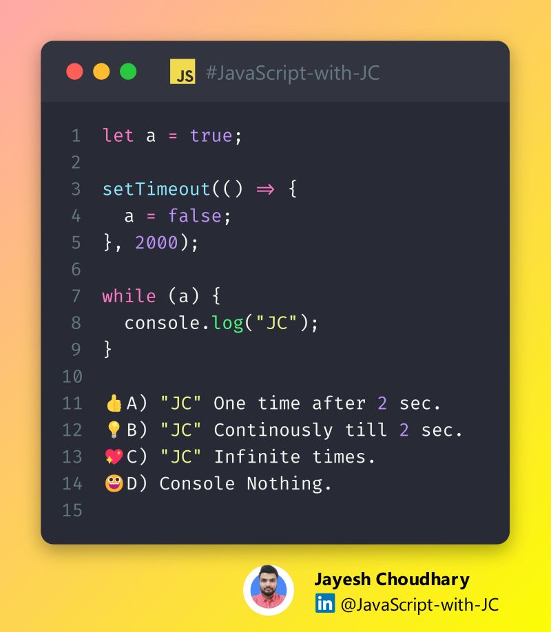 Jayesh Choudhary on LinkedIn: #javascriptdaily #javascript #developer # ... Jayesh Choudhary on LinkedIn: #javascriptdaily #javascript #developer # ...