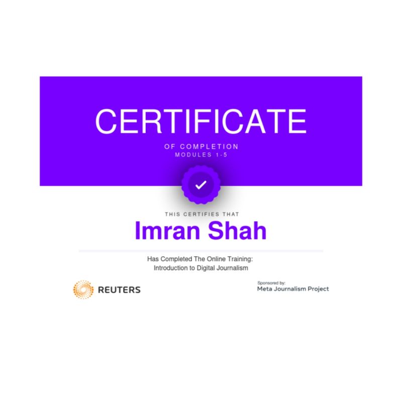 Syed Imran Ahmed Shah on LinkedIn: Introduction to Digital Journalism Syed Imran Ahmed Shah on LinkedIn: Introduction to Digital Journalism