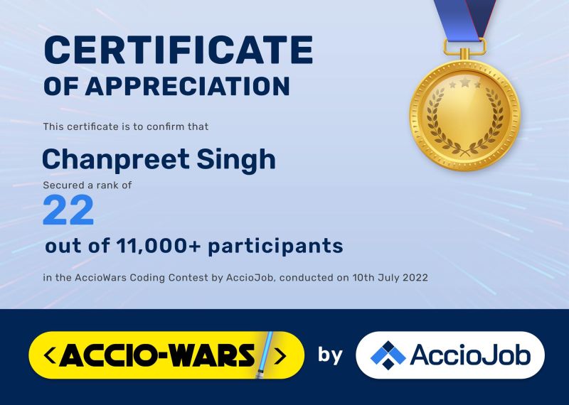 Chanpreet Singh on LinkedIn: #coding #acciojob #acciojob # ... Chanpreet Singh on LinkedIn: #coding #acciojob #acciojob # ...