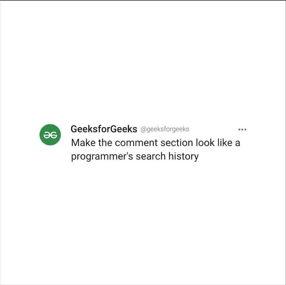 GeeksforGeeks on LinkedIn: #programminglife #programming #programmer # ... GeeksforGeeks on LinkedIn: #programminglife #programming #programmer # ...